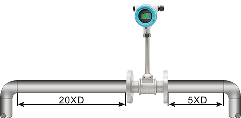 Standard type vortex flow meter